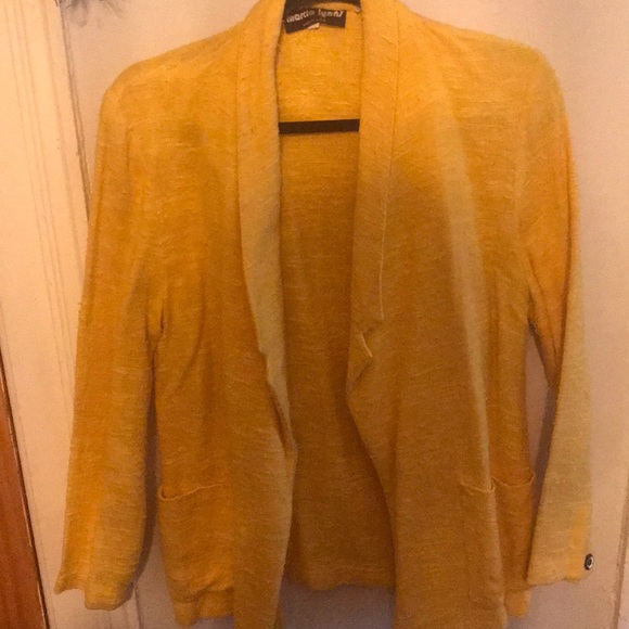 Jackets & Coats | Vintage Yellow Linen Jacket | Poshmark